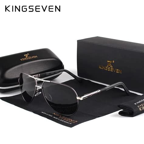Kingseven Classical Mens Sunglasses High Quality Aluminum Luxury Retro