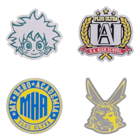 My Hero Academia Pop Enamel Pins 4 Set Ua High 4 Cm Funko