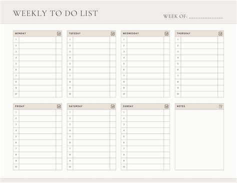 4 Section To Do List
