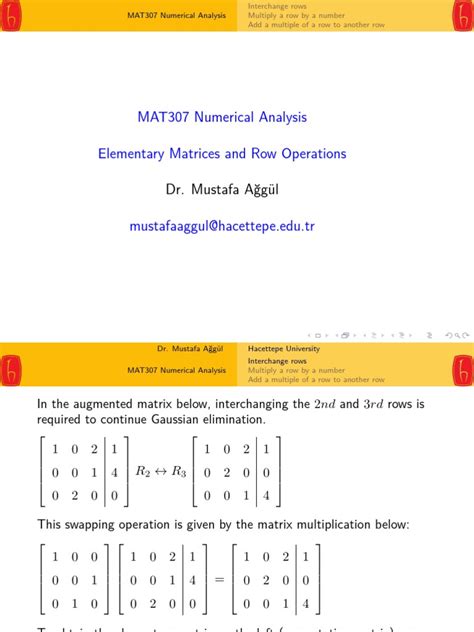 Elementary Matrices And Row Operations Pdf Matrix Mathematics Elementary Matrices And Row Operations Pdf Matrix Mathematics