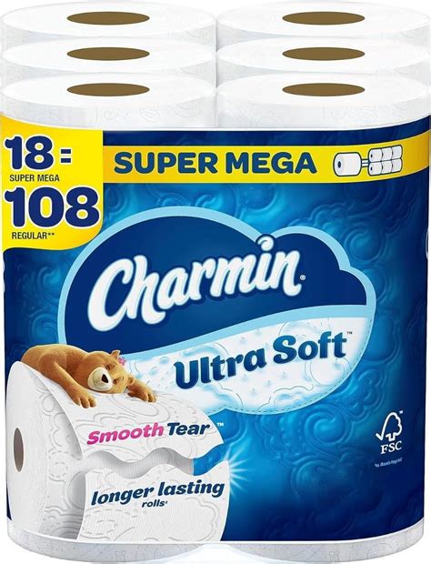 Ultra Soft Super Mega Toilet Paper 2 Ply White 366 Sheetsroll 6