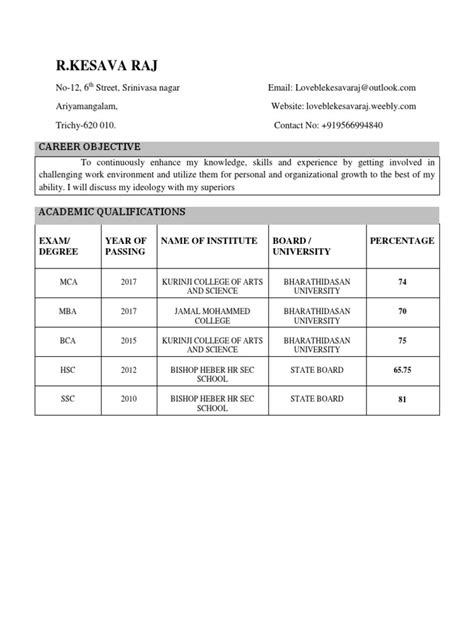 Normal Resume Download Free Pdf Computing And Information