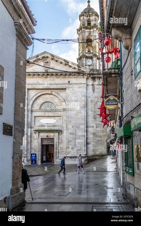 Outside The Cathedral Concatedral Basílica De Santa María De Vigo On