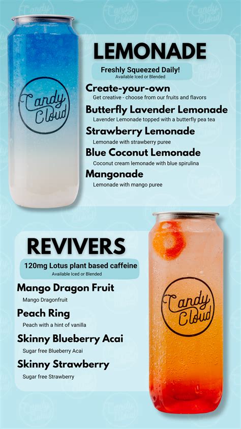 Menu — Candy Cloud Boba Coffee And Creamery