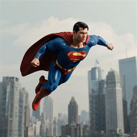 Superman Flying 3d Premium Ai Generated Image