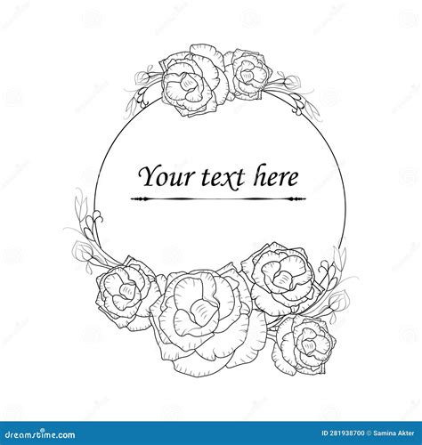 Rose Border Drawings Vintage Rose Illustration Black And White Rose