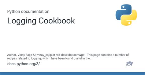 Logging Cookbook — Python 3 14 0 Documentation