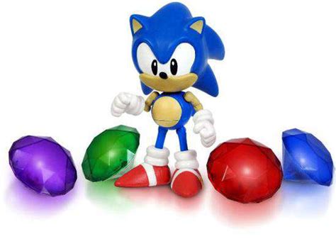Sonic The Hedgehog Sonic 5 Action Figure Light Up Chaos Emeralds
