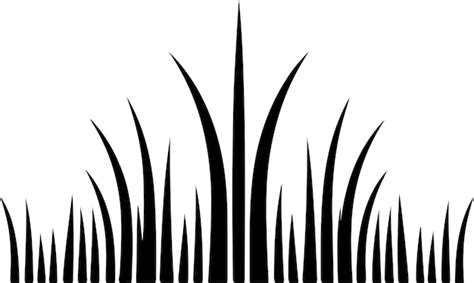 Premium Vector Minimal Grass Icon On Mud Vector Silhouette Black