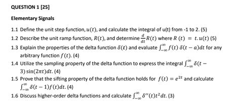 solved question 1 [25]elementary signals1 1 ﻿define the unit