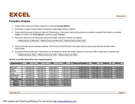 Exercicios Excelbasico