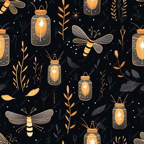 Premium Ai Image Various Fireflies And Lights In The Dark Pattern Premium Ai Image Various Fireflies And Lights In The Dark Pattern
