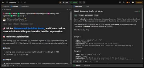 Mohammed Raziullah Ansari On Linkedin Day20 100daysofcode 100daysofcode Leetcode Programming
