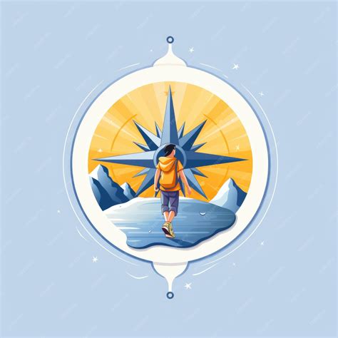 Premium Ai Image Compass Mascot For A Company Logo Generative Ai