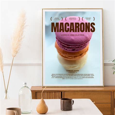 Macarons Downloadable Poster Kitchen Wall Prints Bakers Home Inspo Etsy