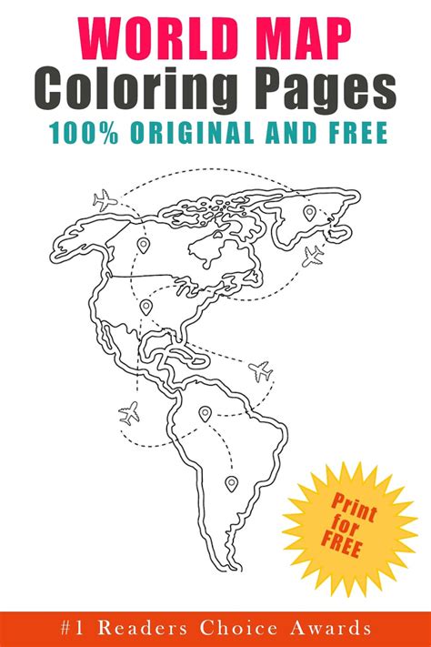 15 Free World Map Coloring Pages Easy Pdf Printables
