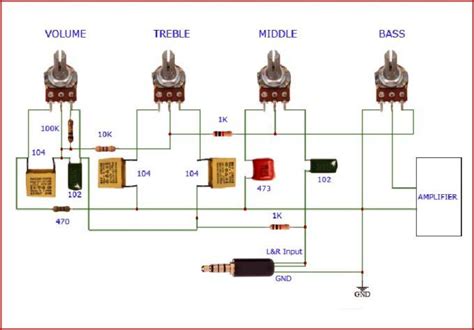 Tone Control Volume Circuit Heavy Bass Diy Electronics Mini Projects