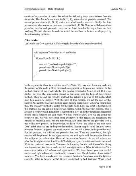 Computer Notes Binary Search Tree Pdf