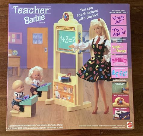 Teacher Barbie Doll Set Classroom Filled W Magic Andsound 1995 13914