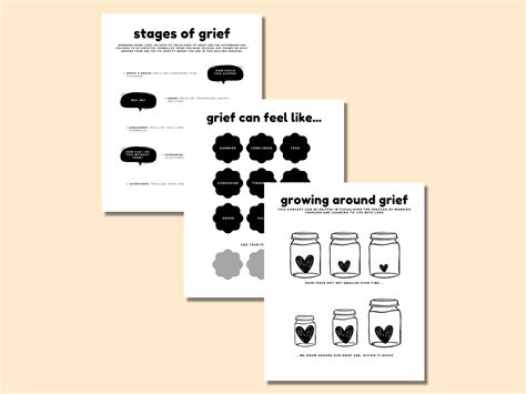 Grief Worksheets Self Care Workbook Grief Therapy Journal Processing