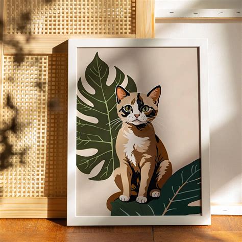 Illustrated Cute Cat Poster Hypesheriff