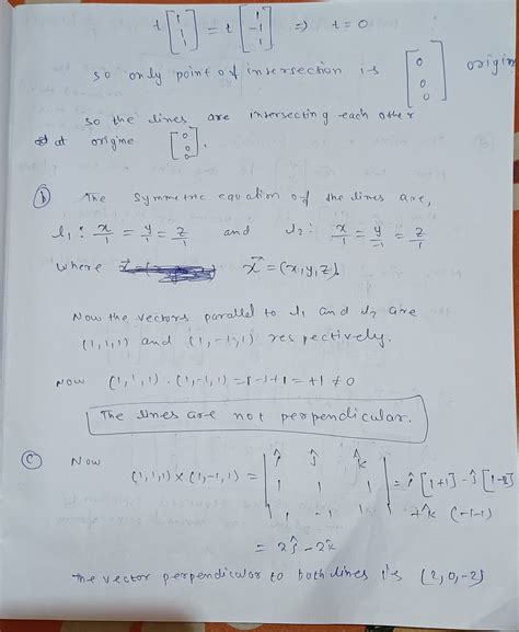 Solved 1 Let Be A Line In R3 With A Vector Equation