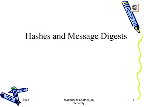 Hashes And MDs