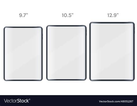 Set Of Tablet Pc Presentation Mockup Royalty Free Vector