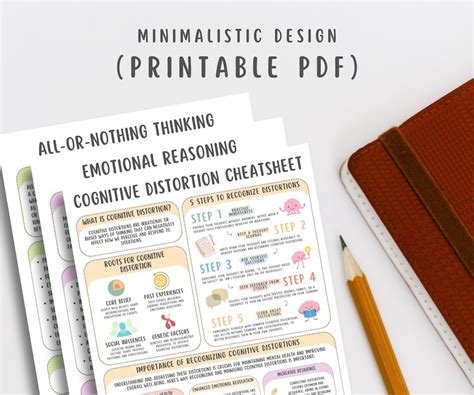 27 Cognitive Distortion Worksheets Cheatsheet Thinking Errors