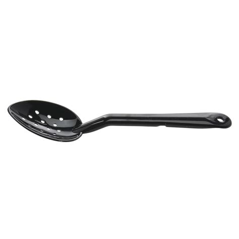 Hubert® Solid Stainless Steel Serving Spoon With Black Comfort Grip