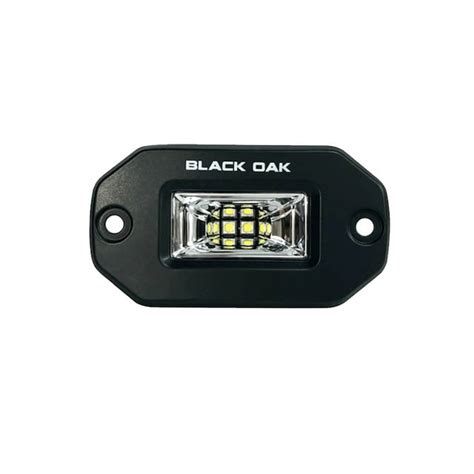 Black Oak 2 Marine Flush Mount Spreader Light Black Housing Pr