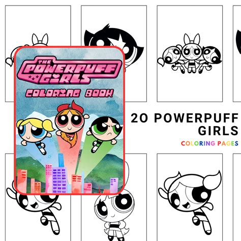 Bubbles Blossom Powerpuff Girls Coloring Pages