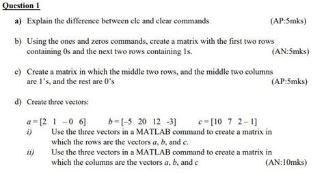 Solved Question 1 A Explain The Difference Between Cle And