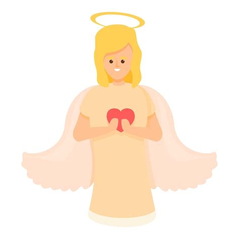 Premium Vector Love Angel Icon Cartoon Of Love Angel Vector Icon For