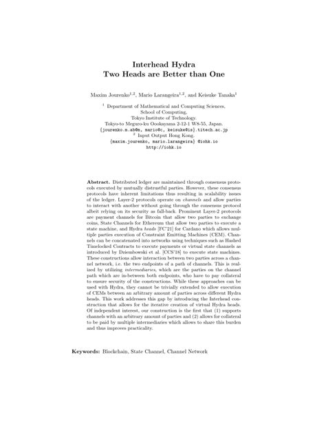 Pdf Interhead Hydra Two Heads Are Better Than One