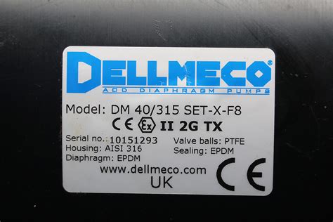 Dellmeco Dm 40 315 Set X F8 Double Diaphragm Pump Ja Jordan Anwar Est