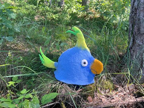 Blue Parrot Hat Bird Costume Hat Sauna Hat Felt Wool Hat Etsy
