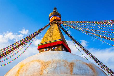 Gran Stupa De Boudhanath En Katmandú Nepal Foto Premium