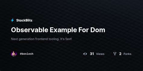 Observable Example For Dom Stackblitz