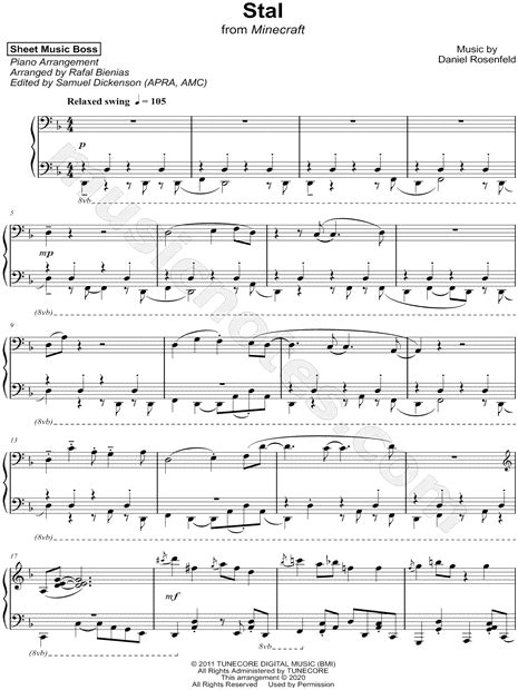 Sheet Music Boss Stal Sheet Music Piano Solo In D Minor Download