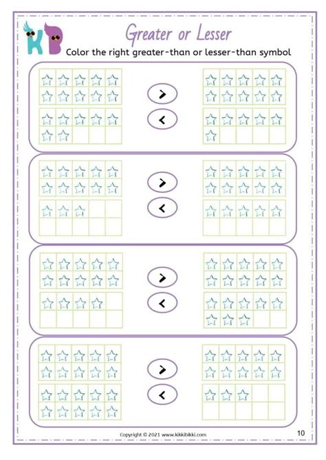 greater than lesser than free math printable worksheets