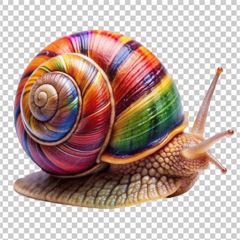 A Rainbow Snail Premium Ai Generated Psd