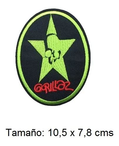 Parche Bordado Termoadhesivo Gorillaz Banda Música Cuotas Sin Interés