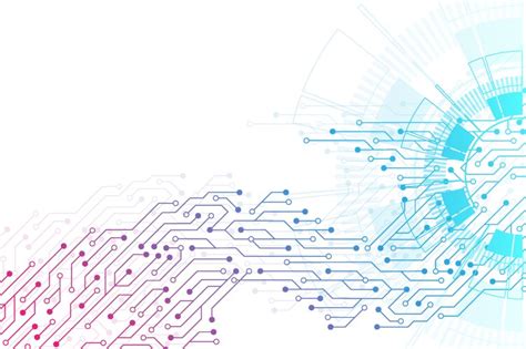 Abstract Background With Technology Circuit Board Vector Image