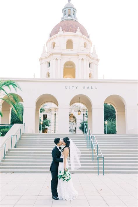 Pasadena City Hall Wedding Day Portraits Elyana Photography