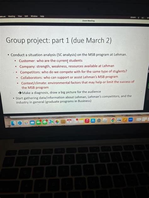 Solved Conduct A Situation Analysis 5c Analysis On The