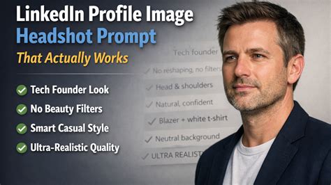 Linkedin Profile Image Headshot Prompt That Actually Works