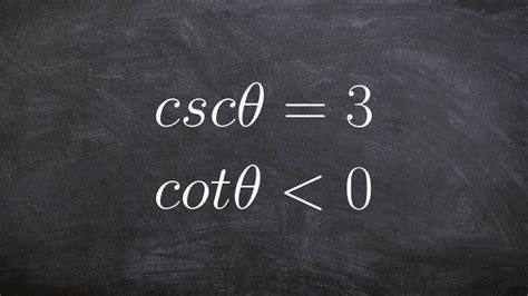 Evaluate The Six Trigonometric Functions For A Value And Constraint Youtube