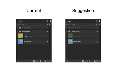 better recognizable for visible hidden layers groups suggestion