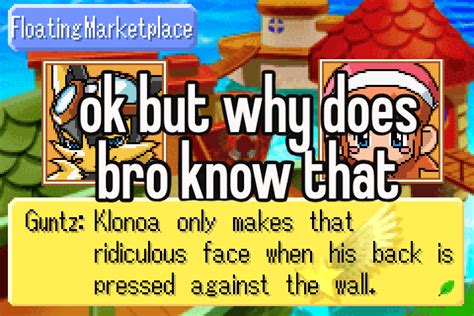 Why Does Bro Know That Klonoa Know Your Meme